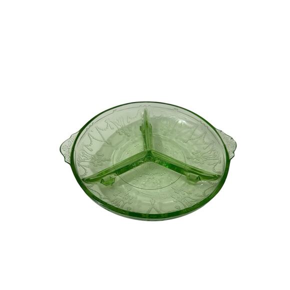 Unmarked | Dining | Antique Green Vaseline Uranium Glass Tri Footed Tri ...